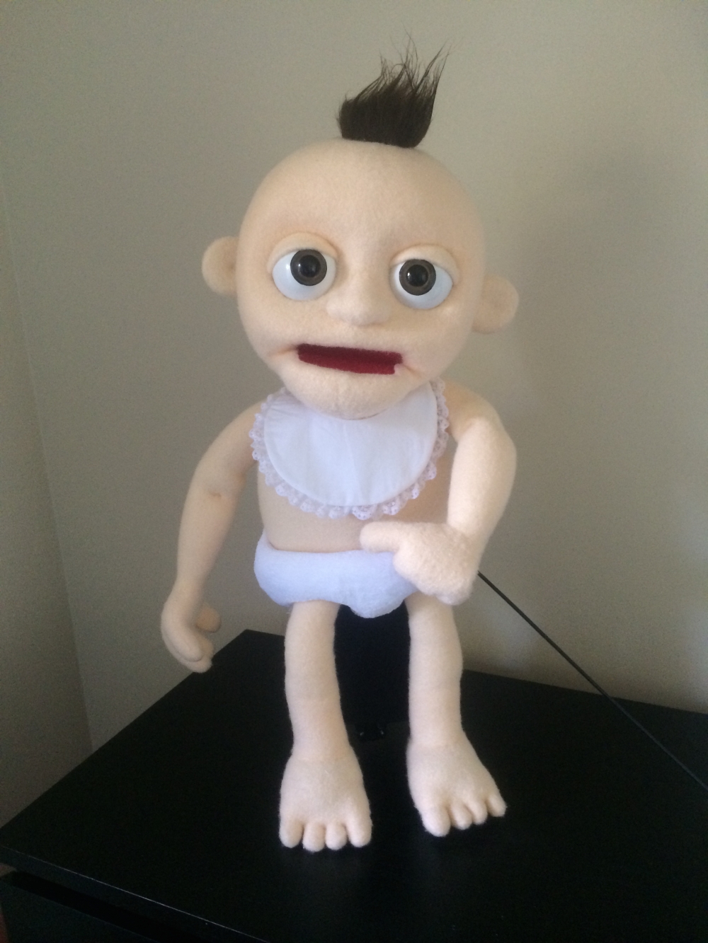 Baby Puppet with custom nappy and bib | The Puppet Workshop